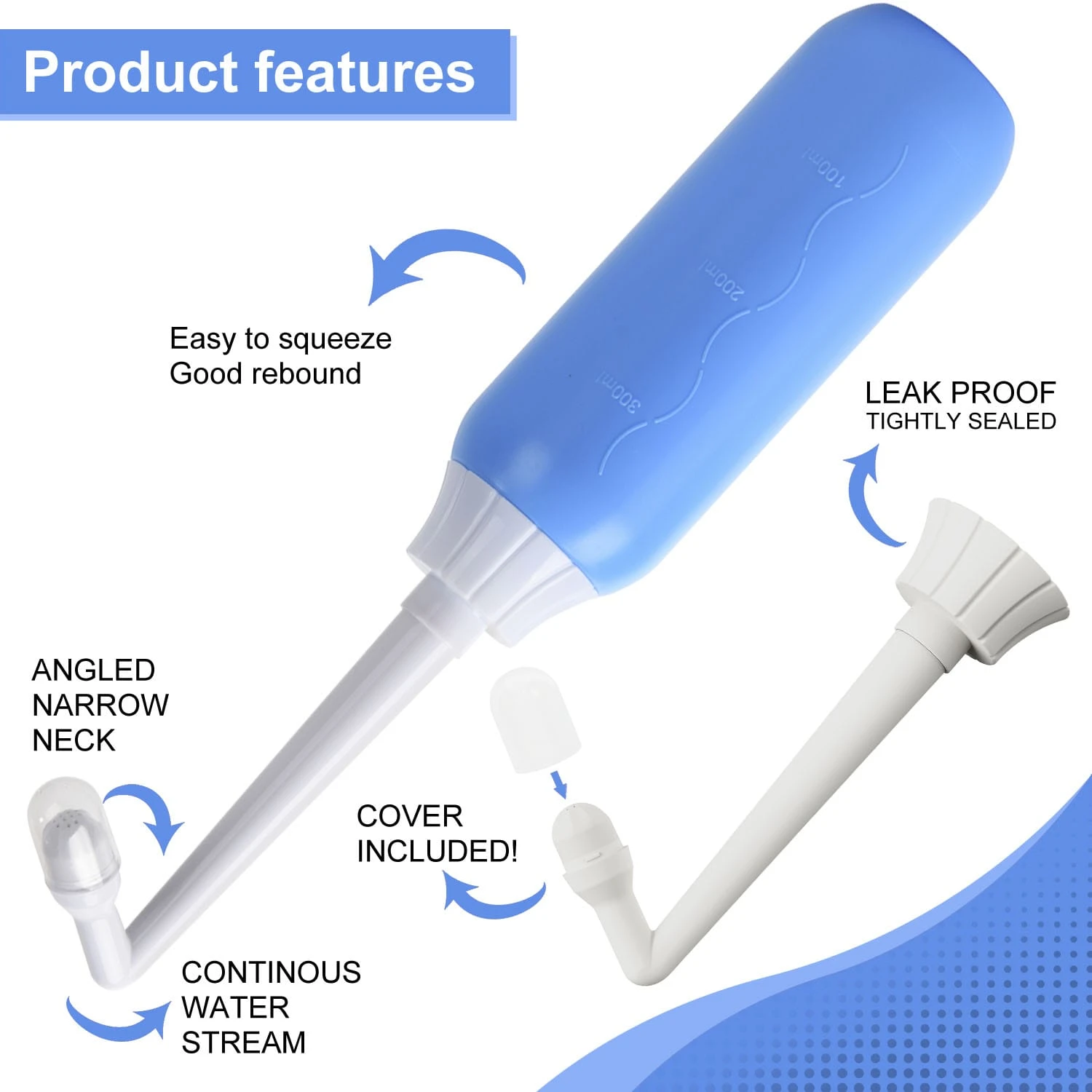 400ml Portable Travel Folding Urinal Spray Bottle With 2 Nozzles And ...