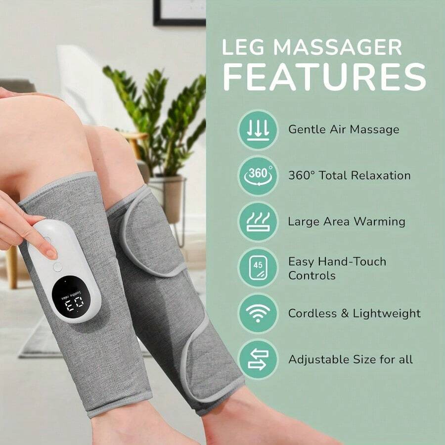 Electric Leg Massager, Battery Powered Air Pressure Massage For Thighs ...