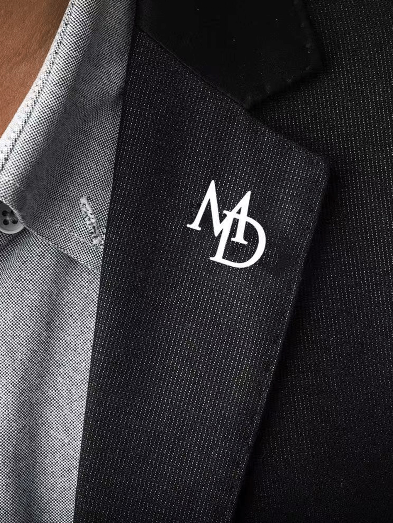 1pc Customized Double Letter Pin, Stainless Steel Initial Pin ...