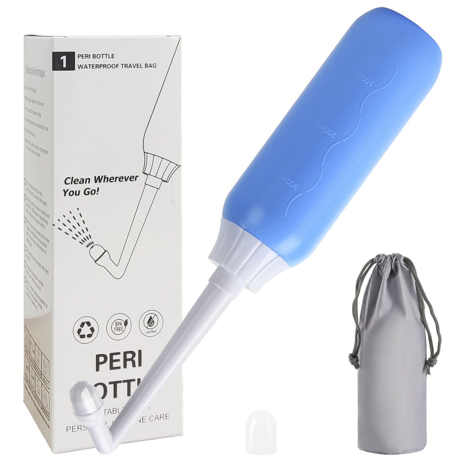 400ml Portable Travel Folding Urinal Spray Bottle With 2 Nozzles And ...