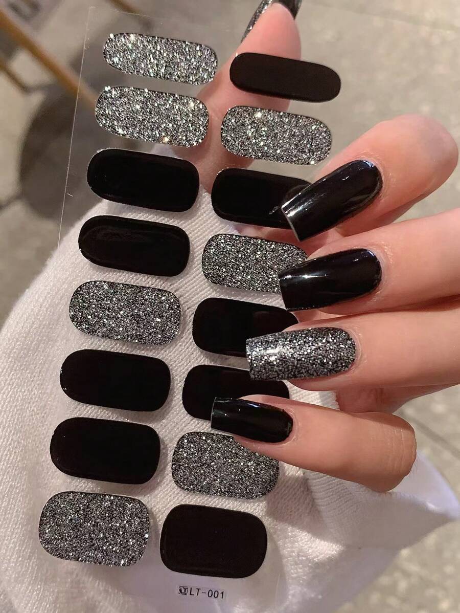 1pc New Gradient Color Nail Art Stickers, Minimalist & Fashionable Full ...