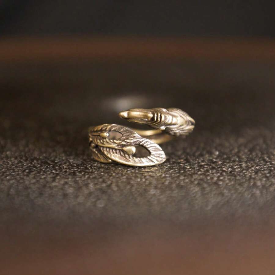 1 Stück Ring im Ramadan-Stil, Kupferring, bronzefarbener Goldring, ein ...