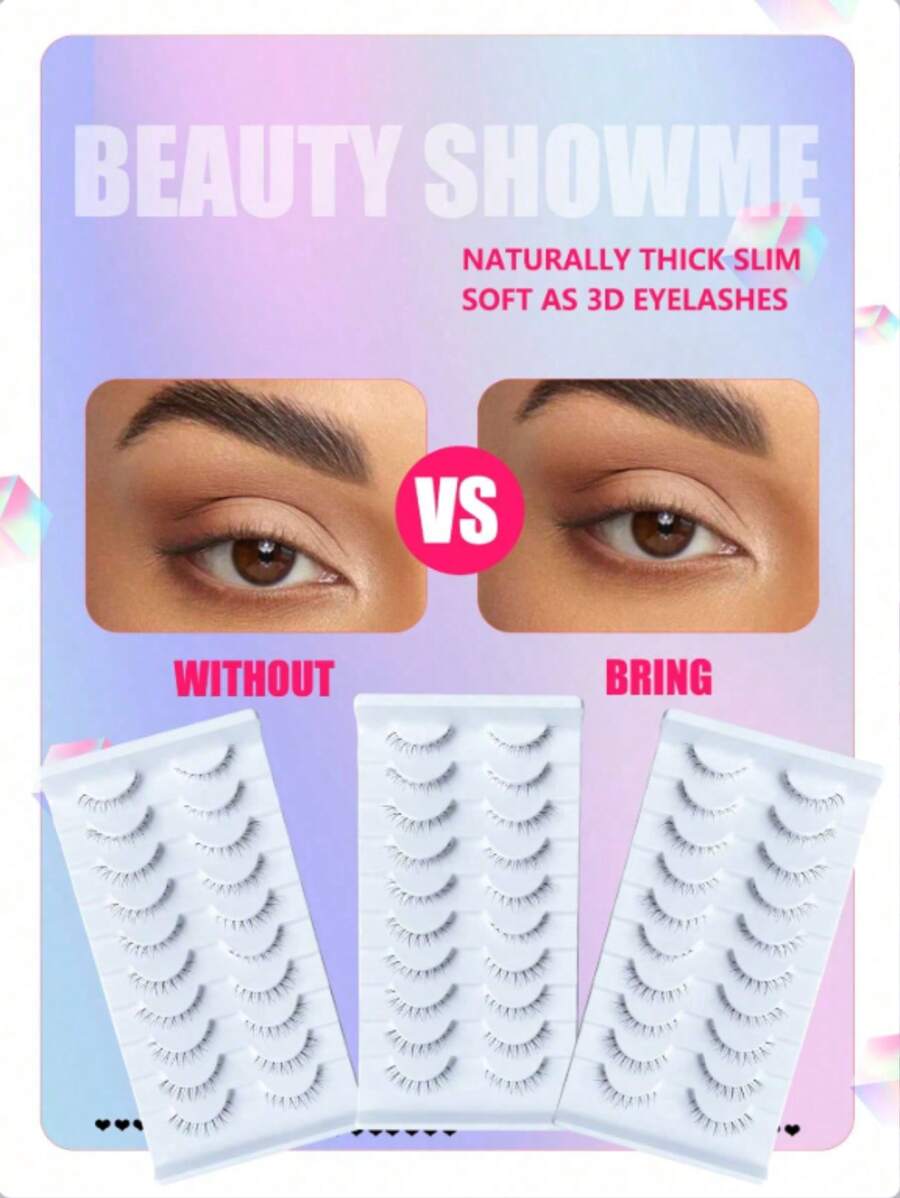 Beauty Showme 10 pares de pestañas postizas inferiores nuevas ...