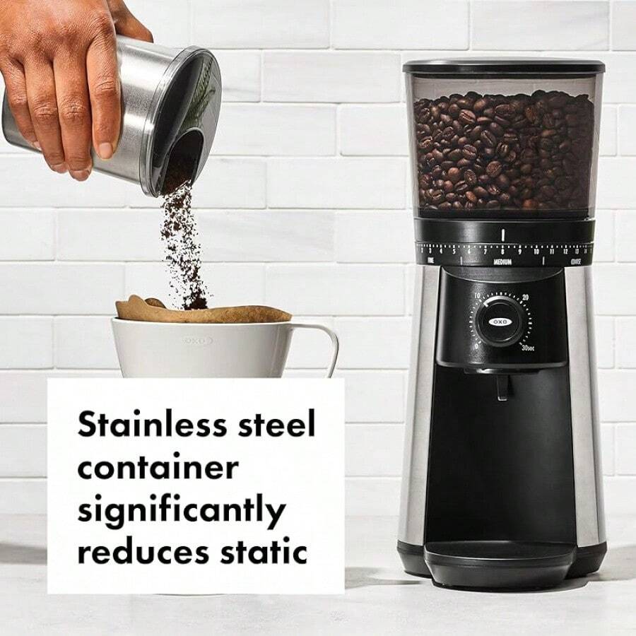 Brew Conical Burr Coffee Grinder , Silver | SHEIN Nederland