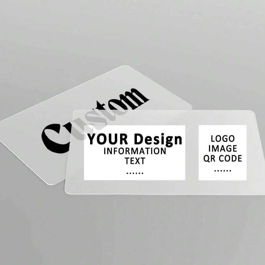 Custom Semiclear Plastic Business Cards, Semitransparent PVC Business ...