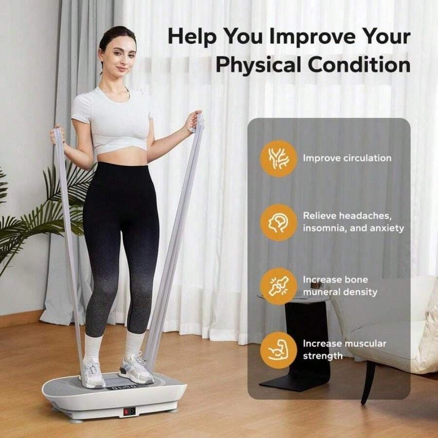 Vibration Plate Exercise Machine, Lymphatic Drainage Machine, Whole Body Workout Vibration ...