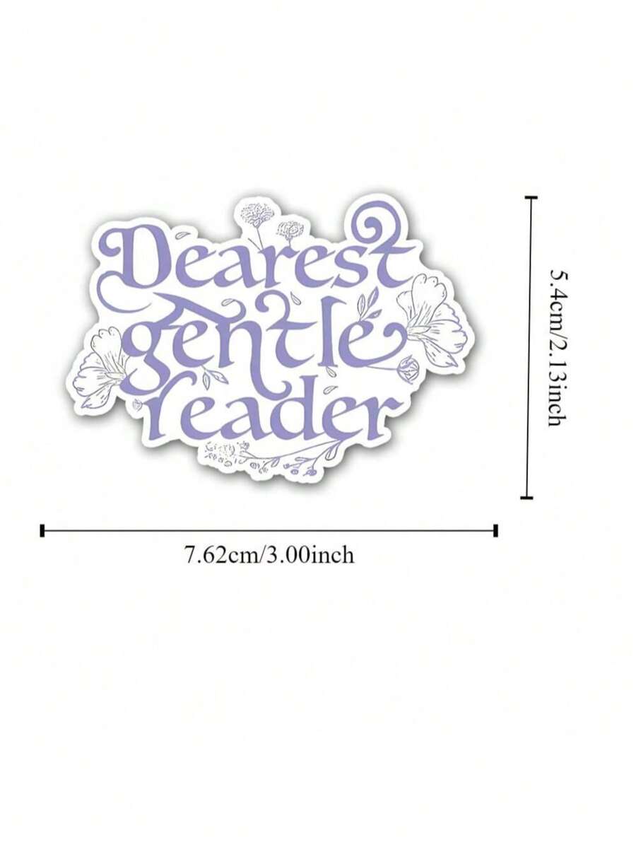 1PC Dearest Gentle Reader Sticker | Romantic Bookish Kindle Accessory ...