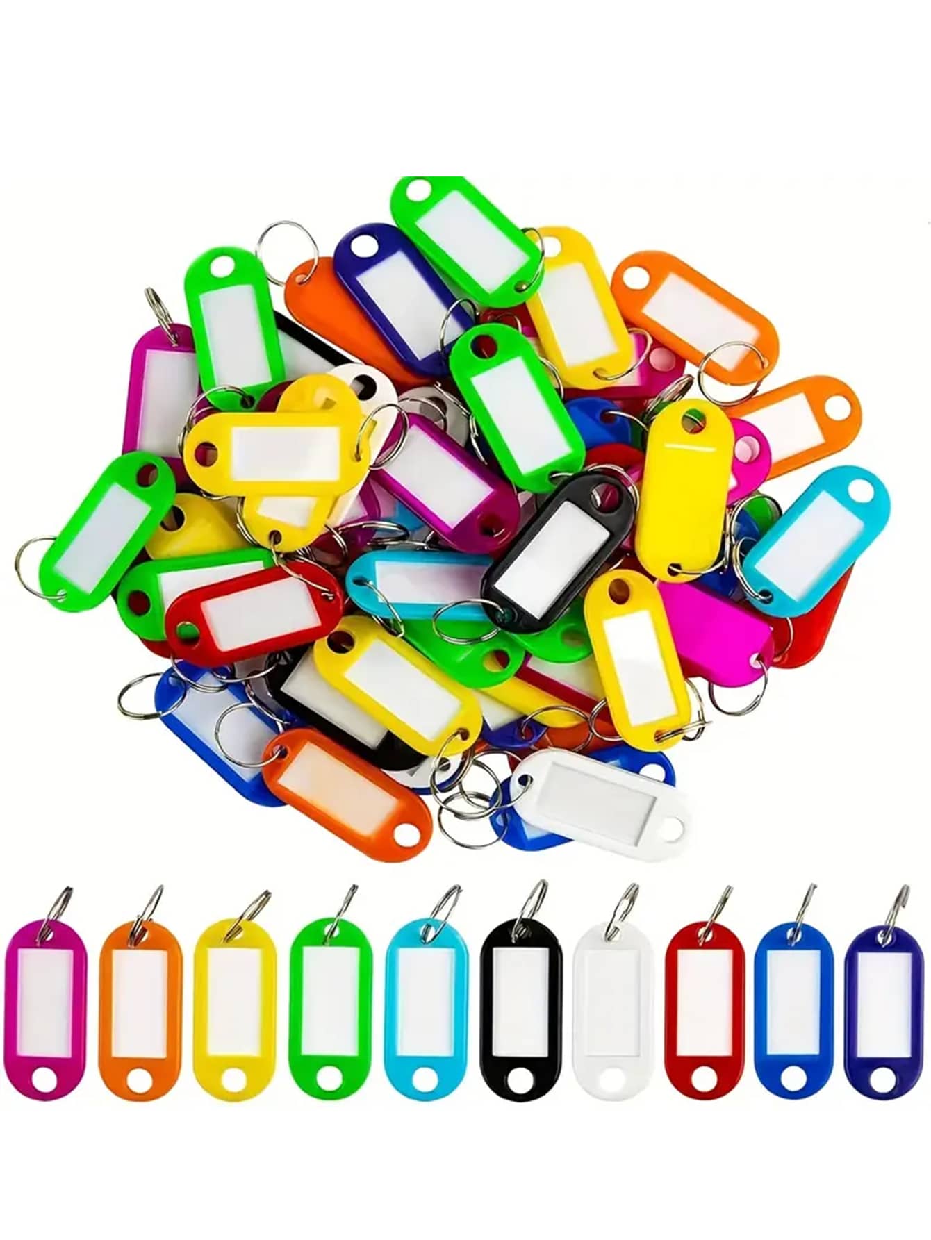Colorful Plastic PP Key Tags, Key Chains, Organizer Tags, Candy Colors ...
