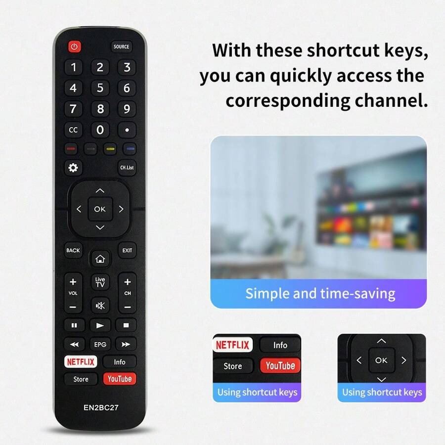 Universal For All Hisense-TV-Remote Compatible With All Hisense 4K LED ...