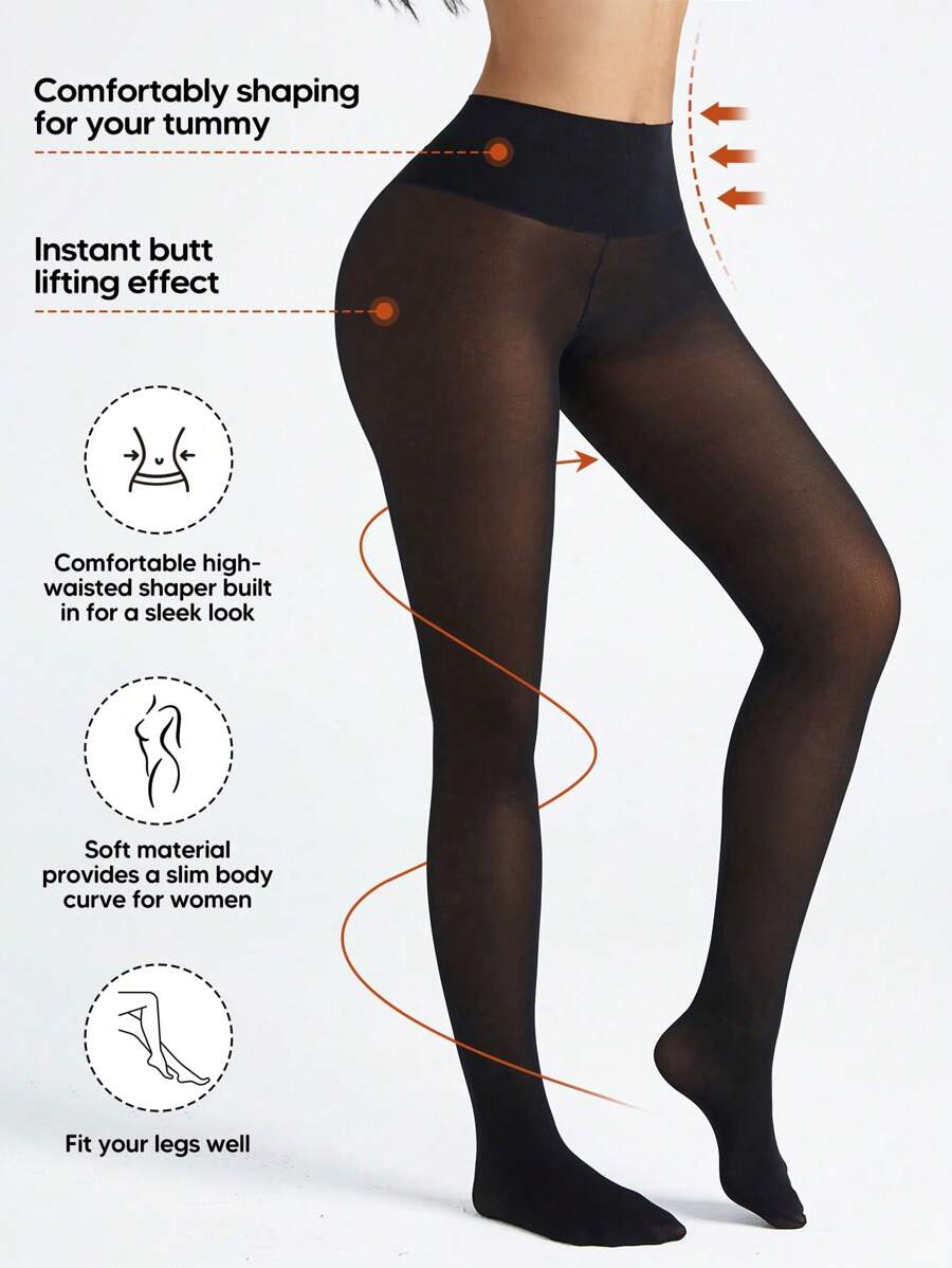 Women's Compression Socks Body Shaping Elastic Seamless High Waist ...