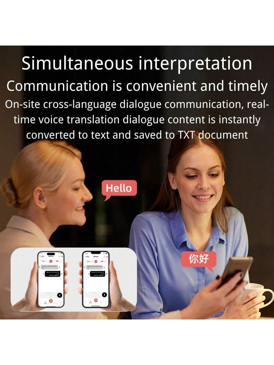 1 pedaço de tradutor inteligente tradutor de voz bluetooth intérprete ...