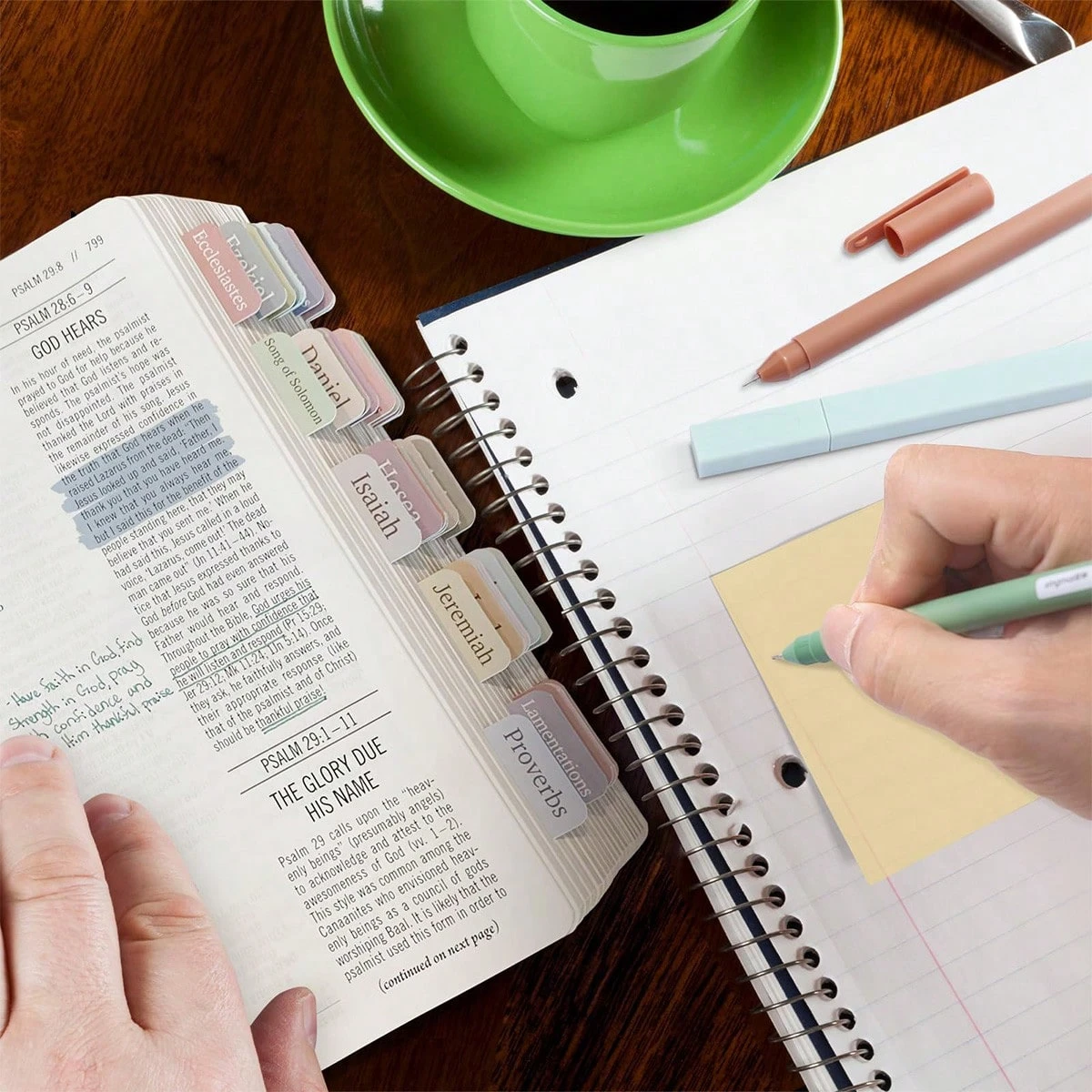 28 Pcs Bible Journaling Kit, Bible Study Supplies, Morandi Colored ...