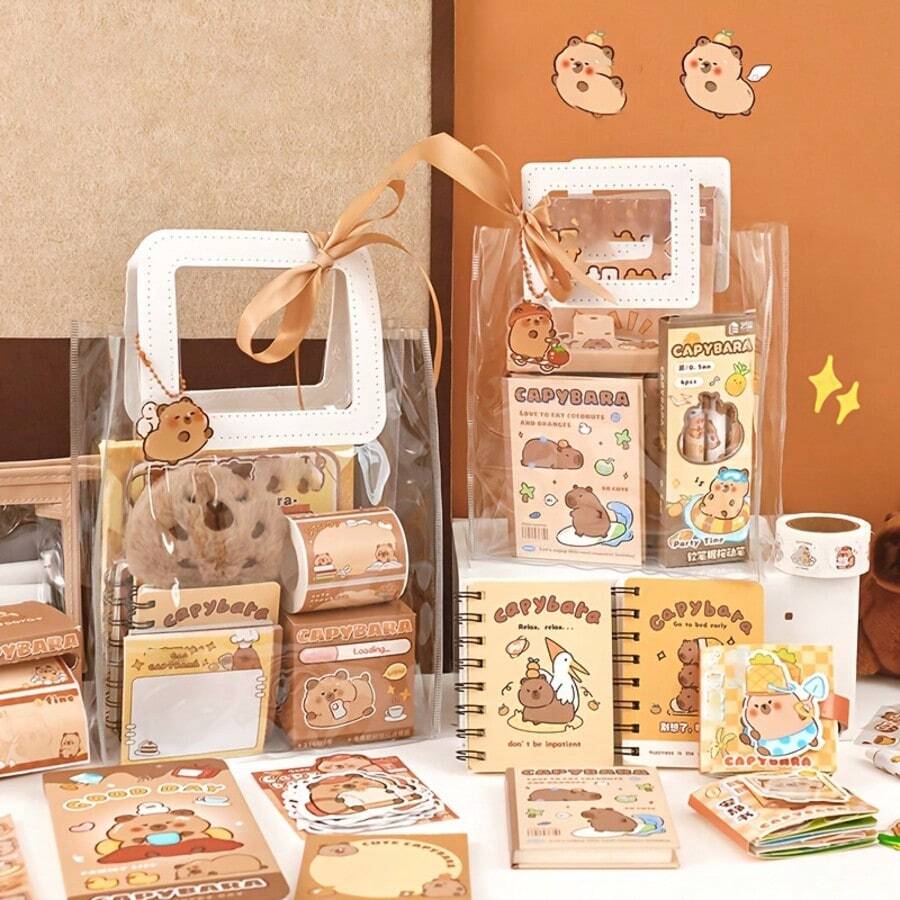 1 Set Capybara Stationery Kit, Student Graduation Gift, Bullet Journal ...