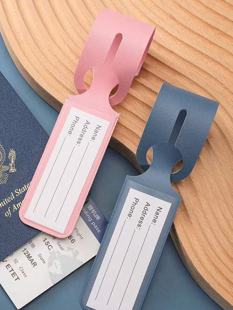 Luggage Handle Tags, Leather PVC Baggage Claim ID Labels, Flight ...