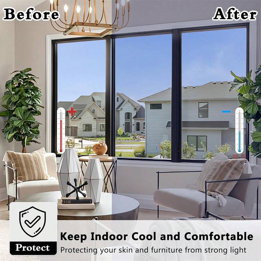One Way Window Film UV Blocking Window Tint Film For Home Reflective ...