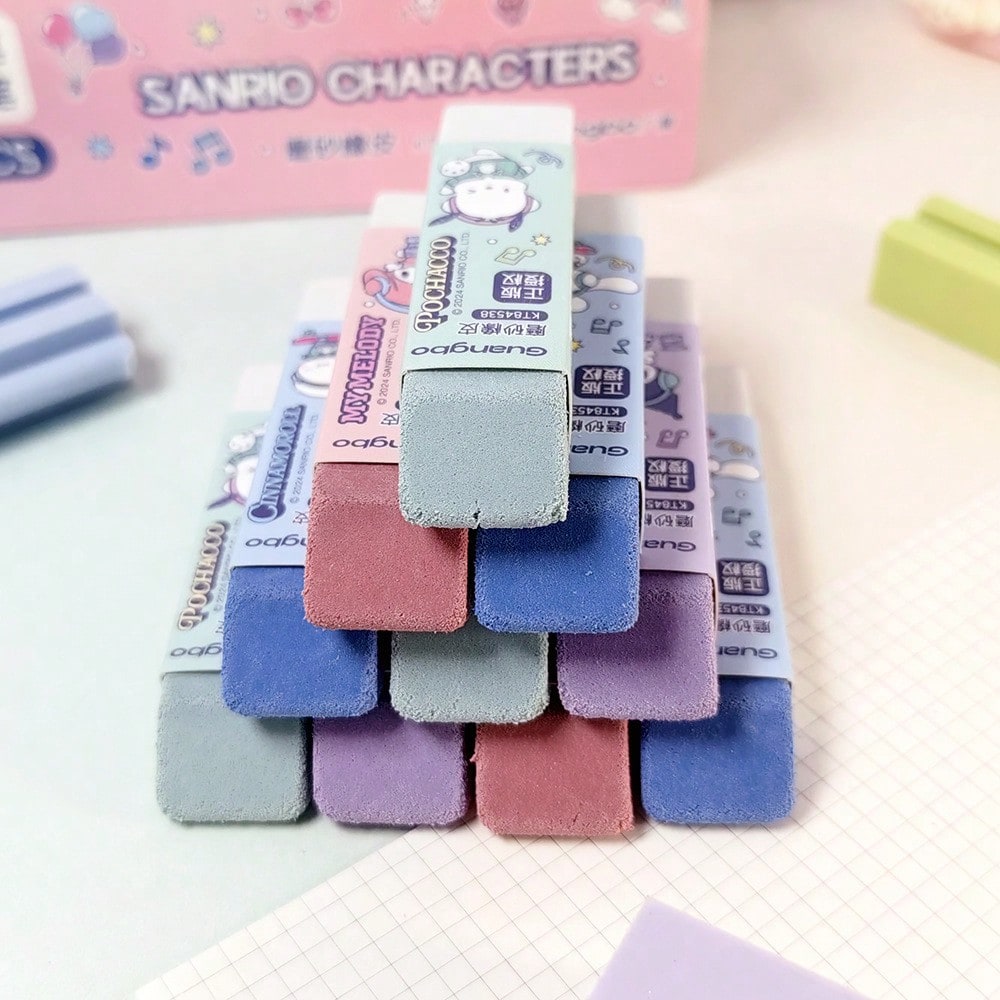 Sanrio 12 Peças Borracha Fosca com Duas Pontas com Personagens Sanrio ...