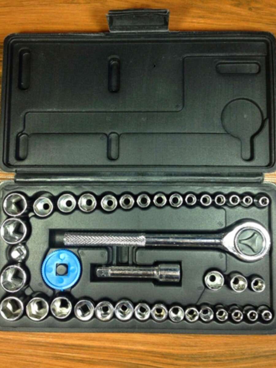 40-Piece Socket Set Auto Repair Socket Set Socket Wrench Vehicle Tool ...