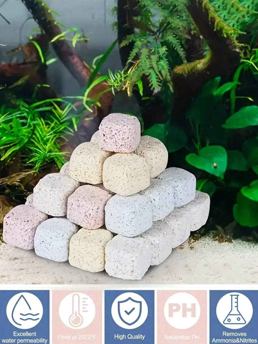 3D Aquarium Bio Ceramic Rings Quartz Filter Media For Fish Tank ...