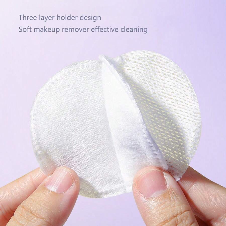 80 Pcs Facial Makeup Remover Cleansing Pads Round Soft Dual Textured ...