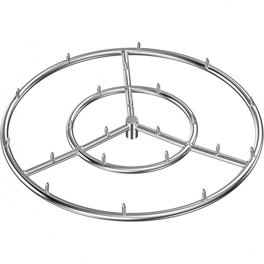 24-Inch Round Stainless Steel Fire Pit Jet Burner Ring, High Flame ...