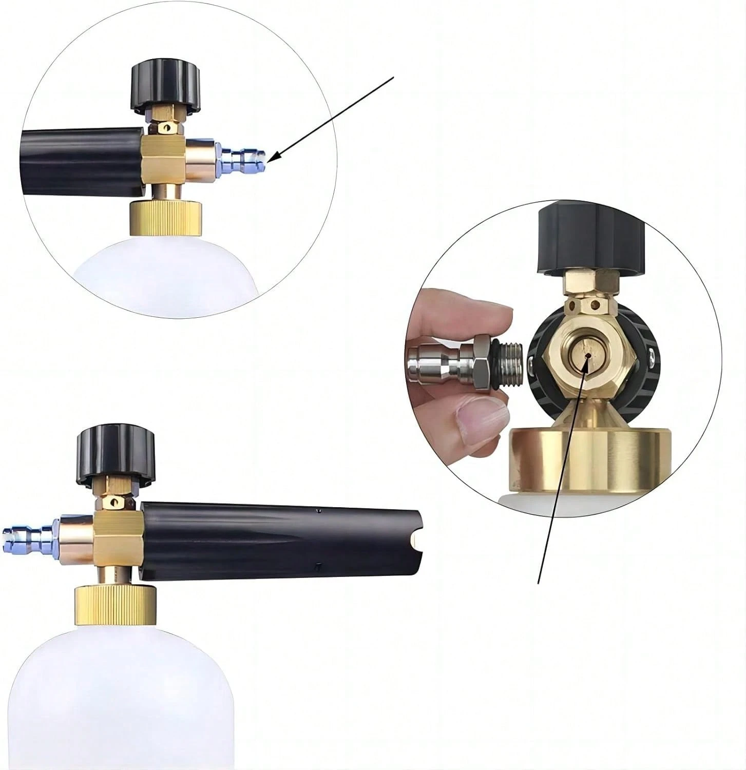 1.1mm Foam Cannon Nozzle And Foam Maker, Compatible Universal Threaded ...