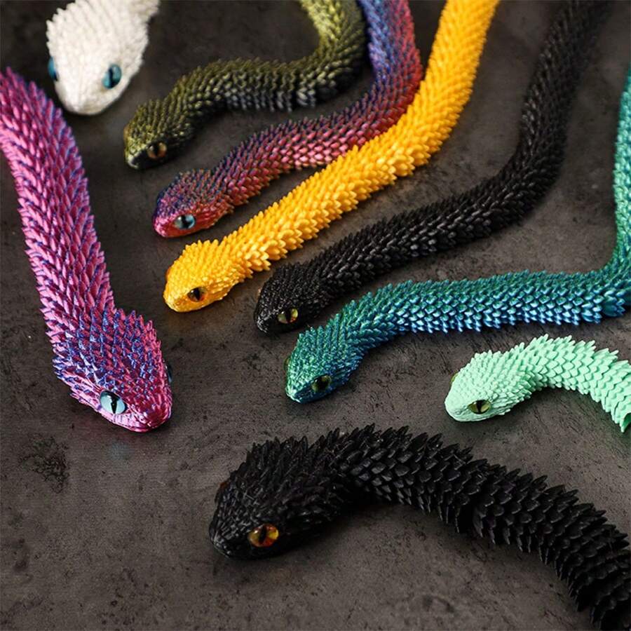 3D Printed Realistic Snake Model With Movable Joints, Decorative Animal ...