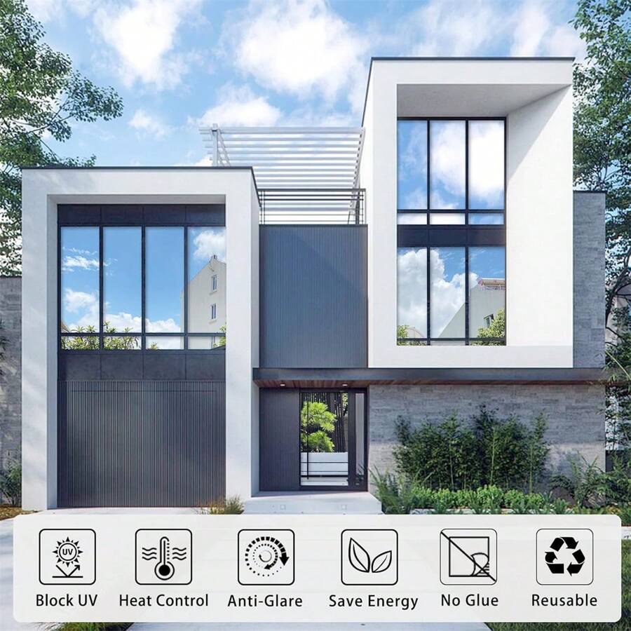 One Way Window Film UV Blocking Window Tint Film For Home Reflective ...