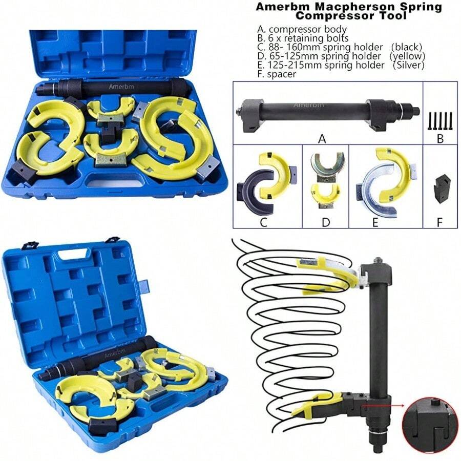 Spring Compressor Tool Macpherson Interchangeable Fork Strut Coil ...