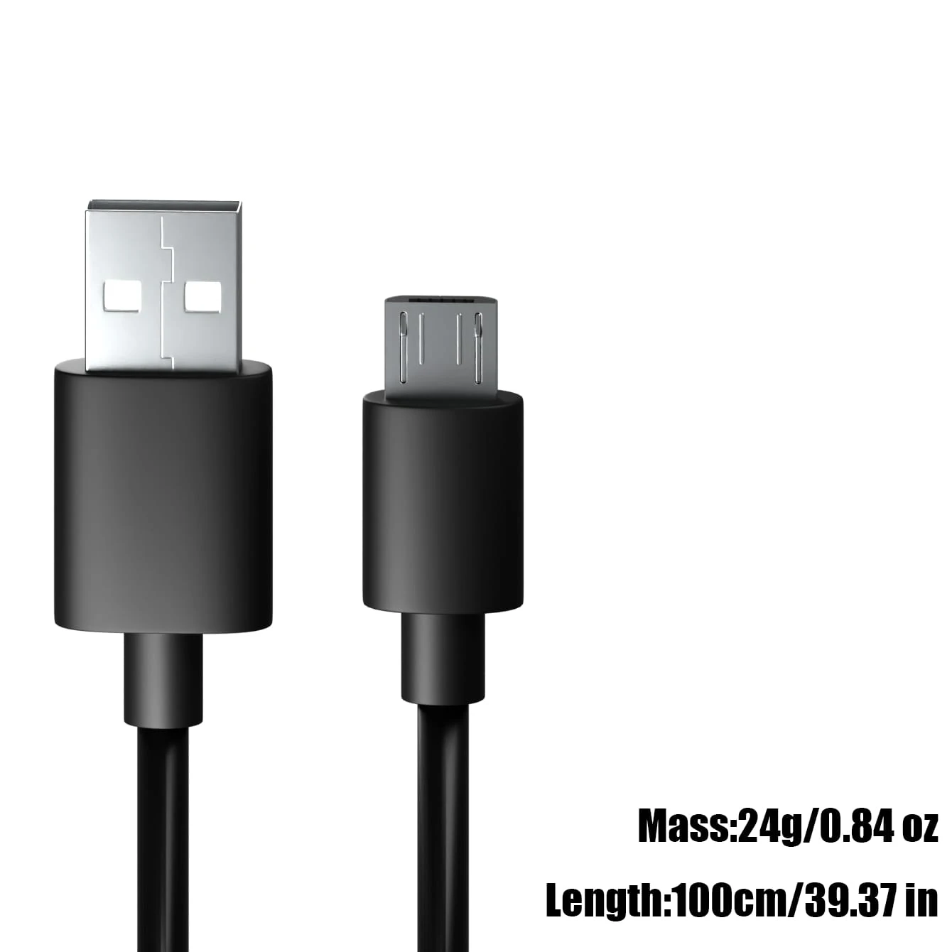 [Black Durability]1M PVC USB To Micro 5-Pin Data Cable, Universally ...