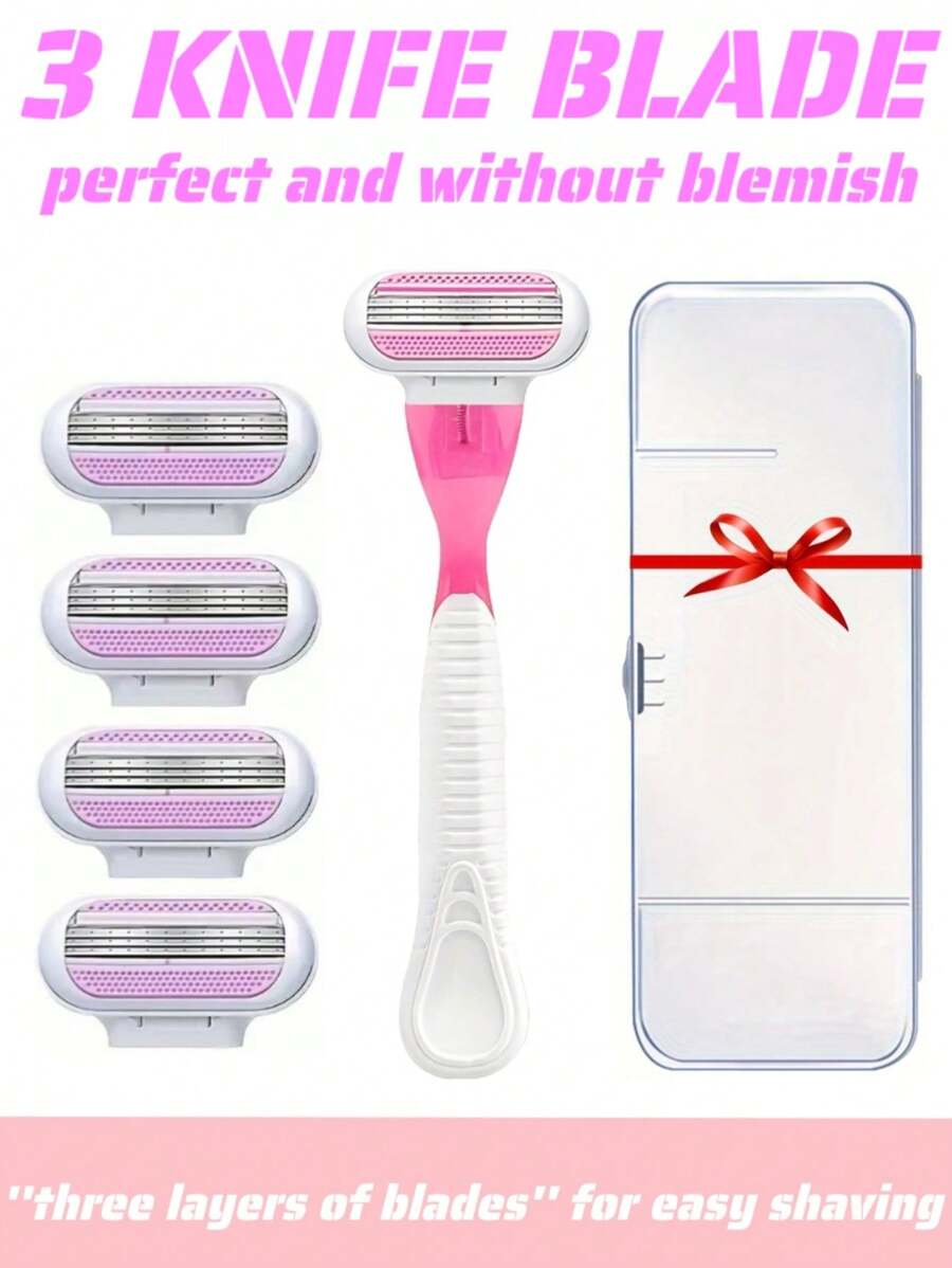 Women's Safety Shaver, Women's Three-Layer Manual Shaver Set, 3-Layer ...