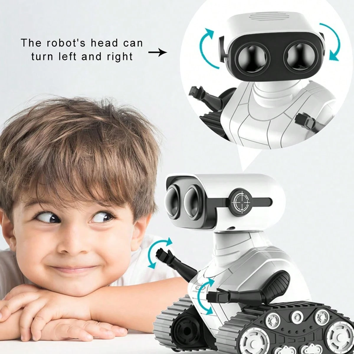 Giocattolo robot ricaricabile con telecomando, musica, luci a LED negli ...