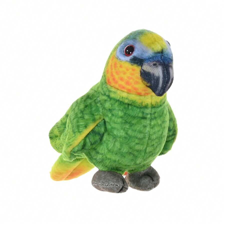 Wild Republic Rainforest Birds Orange Winged Parrot Stuffed Animal, 4.5 ...