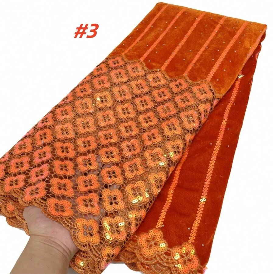 African Sequins Velvet Nigerian Wedding Lace Fabrics 2025 High Quality ...