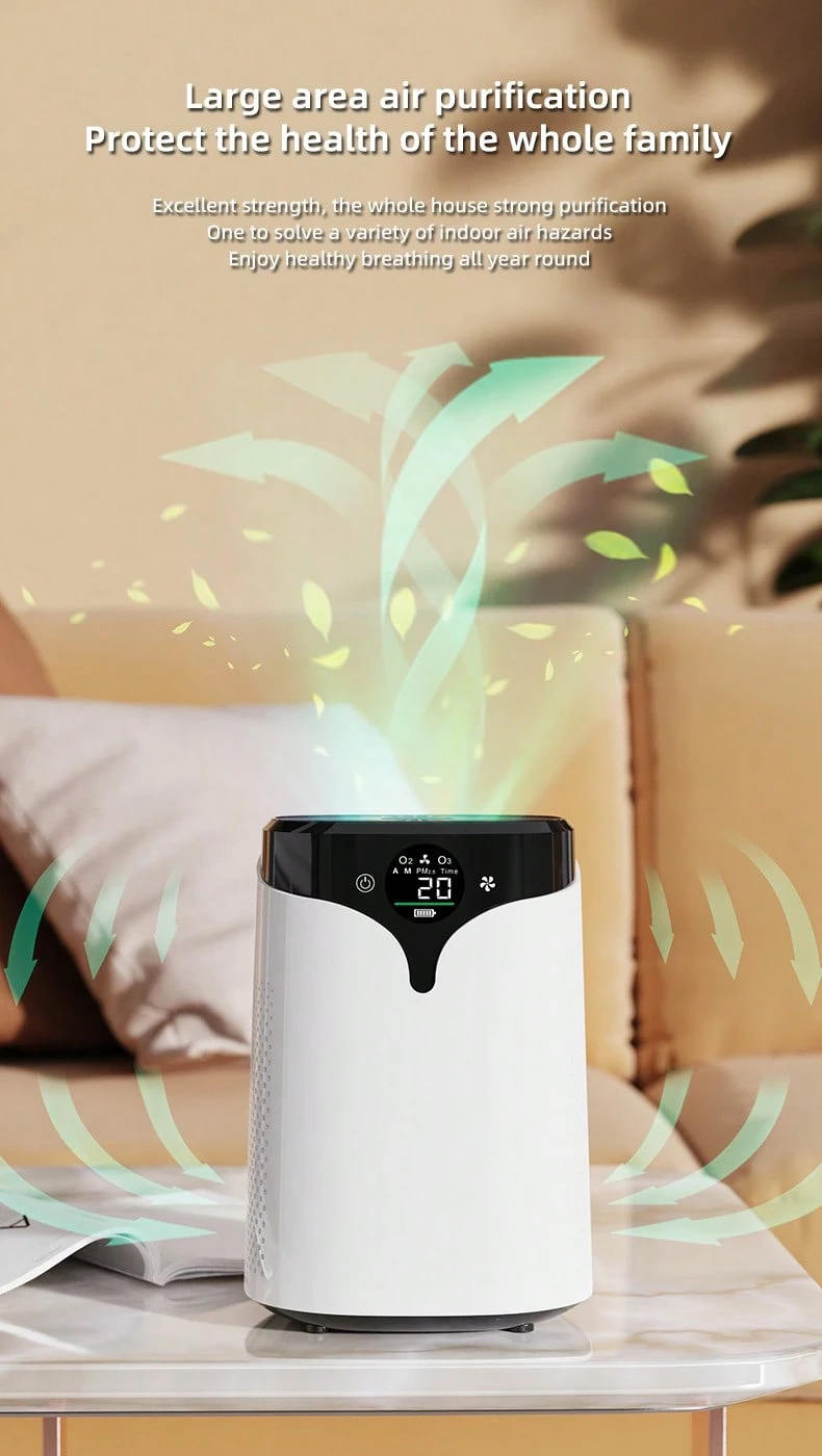 Home Air Purifier, USB Powered, Smart Touch Control, Deodorize, Smoke ...