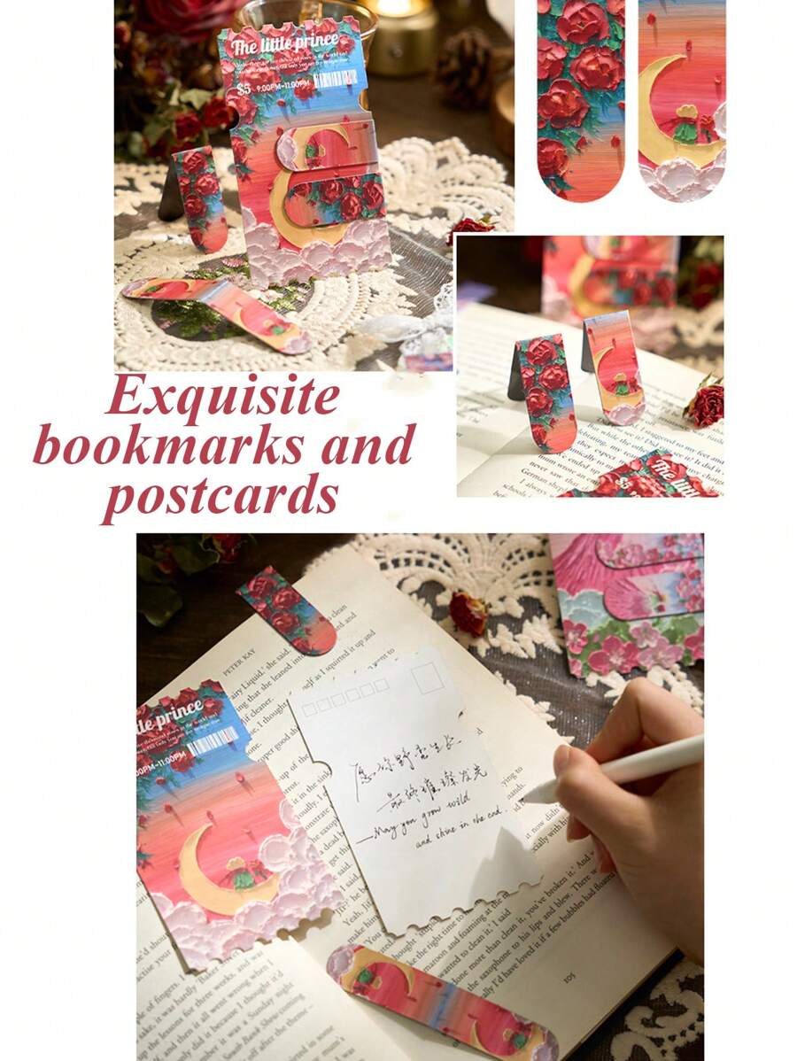 1 Set Of Elegant Bookmarks (2 Bookmarks + 1 Postcard), High-Quality ...
