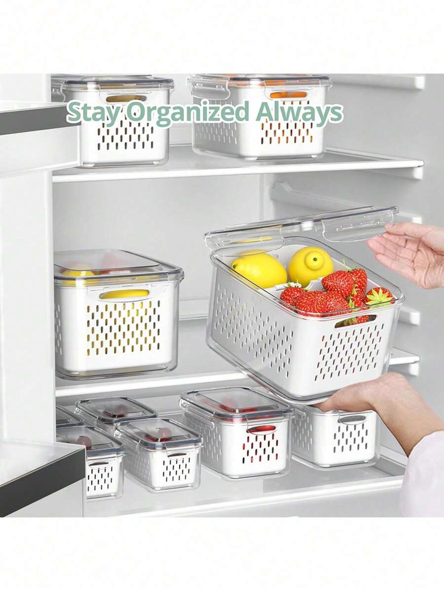 12pcs Food Storage Container Set With Ventilated Lids - Reusable ...