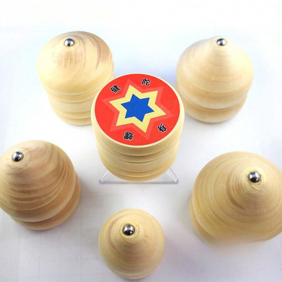 Traditional Nostalgic Wooden Spinning Top, Sports Fitness Vintage ...