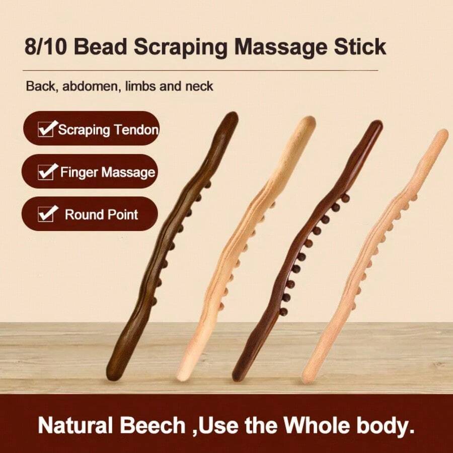 Rolling Pin Universal Back Needle Massage Tendons Beech Wood Scraping ...