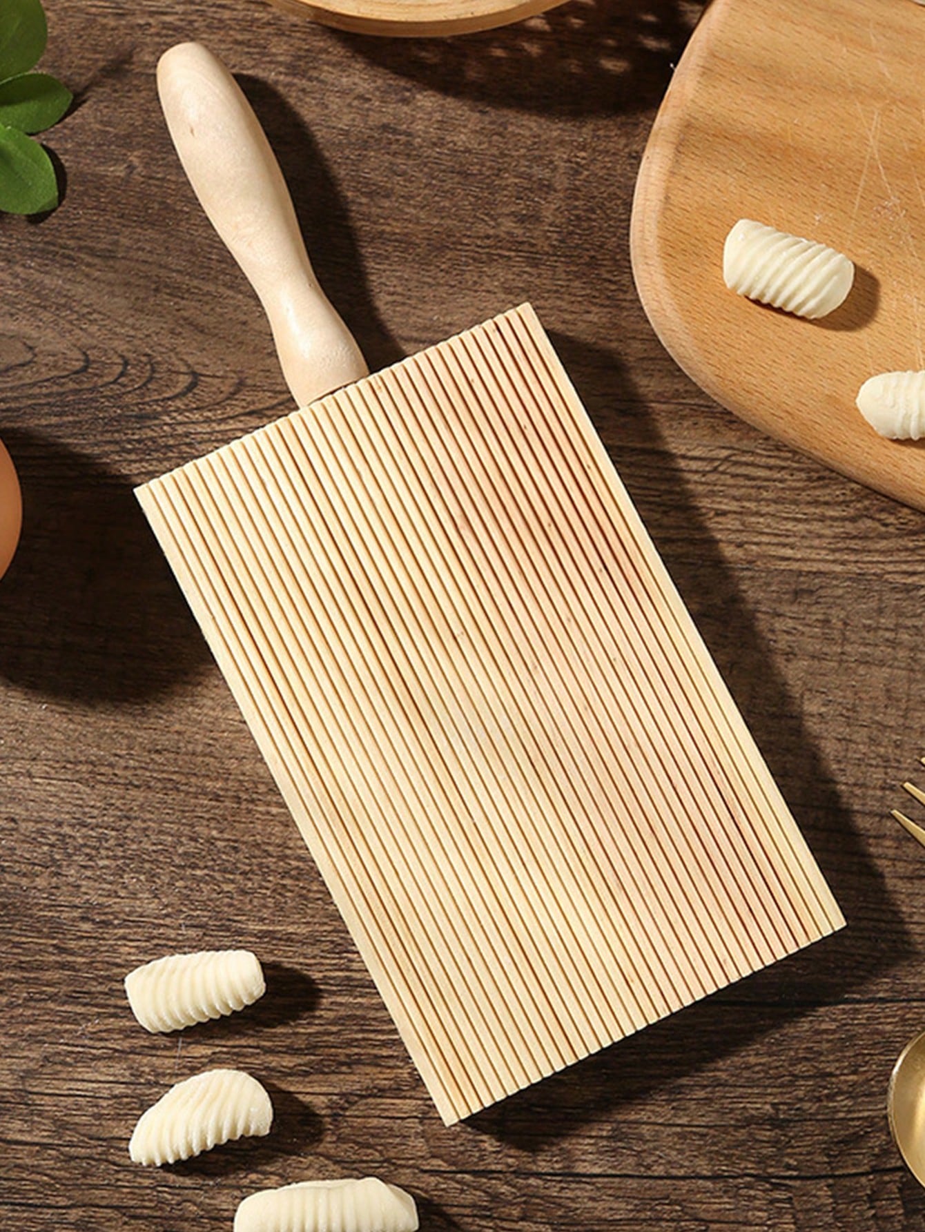Wooden Corrugated Pasta Board, Italian Gnocchi Tool, Bakery Striped ...