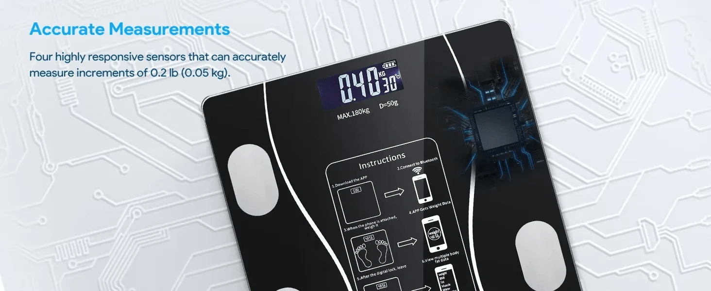 Weight Scale Digital Weighing Machine, EXHome Ultra-Wide Patform Large ...