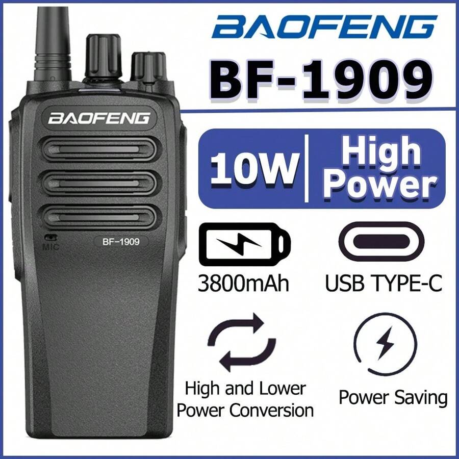 Baofeng Baofeng BF-1909 10W High Power Walkie Talkie, Long Range Bi ...