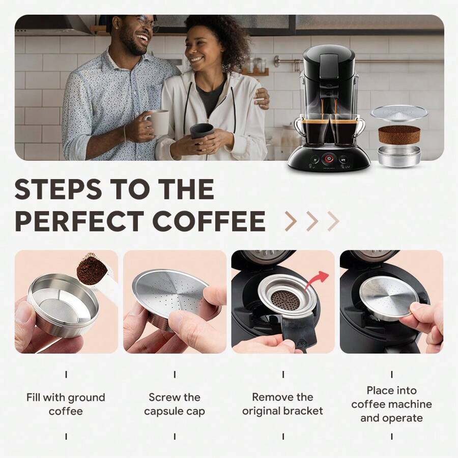 iCafilas Reusable Coffee Capsule Refillable Espresso Maker Pods ...