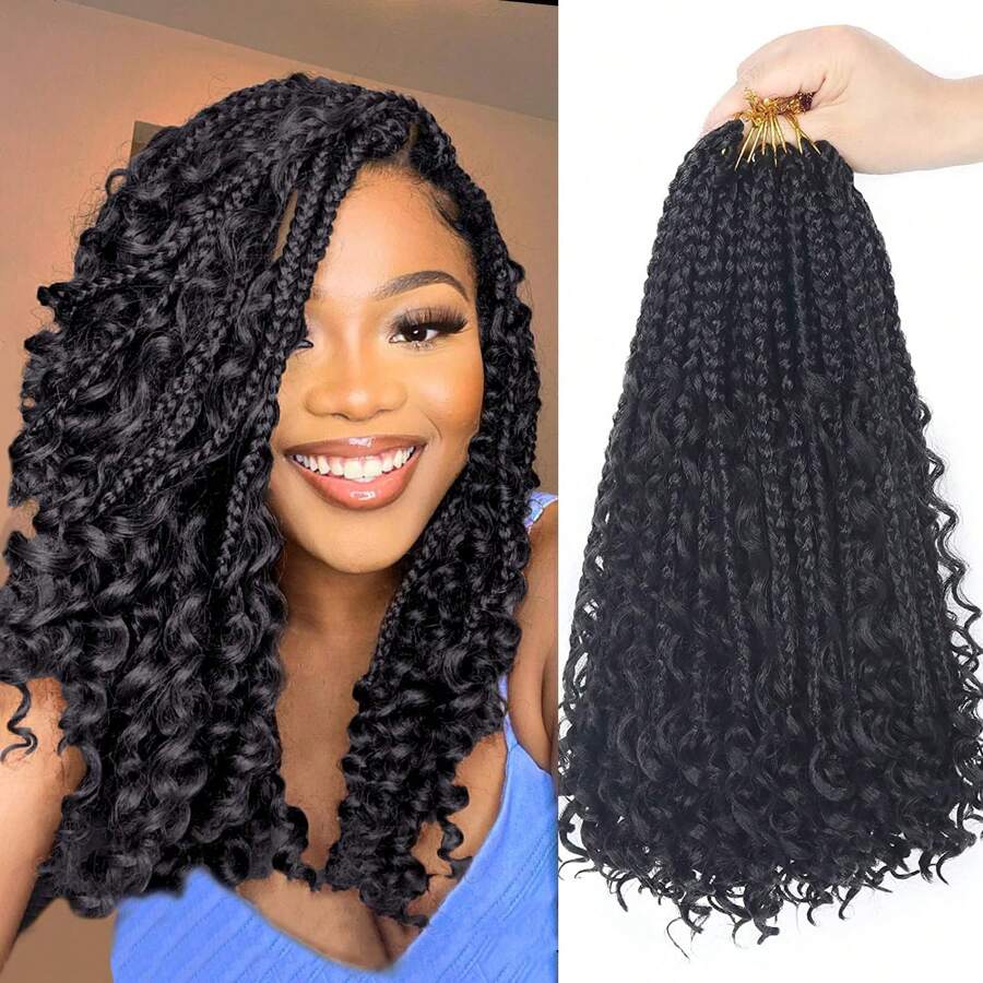 BELLQUEEN Goddess Box Braids Crochet Hair 10 Inch Bohemian Box Braids ...