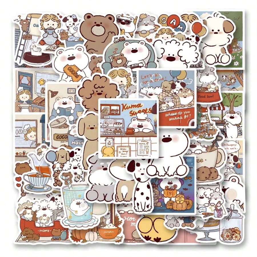 50pcs Miiiiichan Cartoon Cute Graffiti Waterproof Vinyl Stickers ...