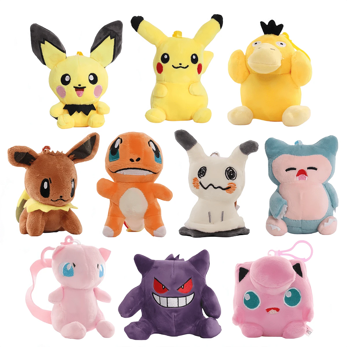 pokemon 10 Style Pokemon Plush Dolls Keychain Pendant Toys Pocket ...