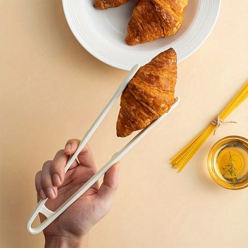 1pc Silicone Food Tongs With Stand, Non-Slip Grip Bread Clips For ...