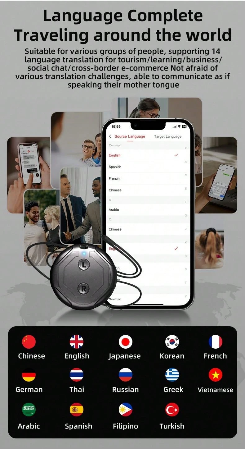 Traductor inteligente K18 Traductor portátil IA multilingüe con ...