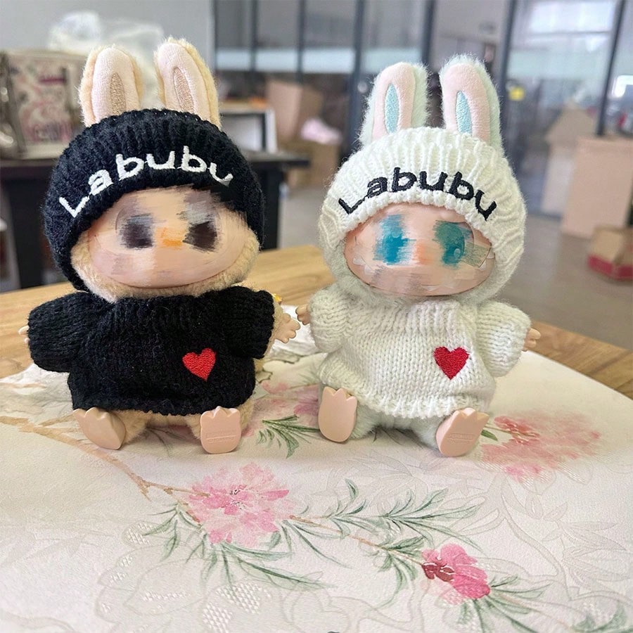 [Clothes Only] 2nd Generation Blind Box Sitting Labubu Party Figurine ...