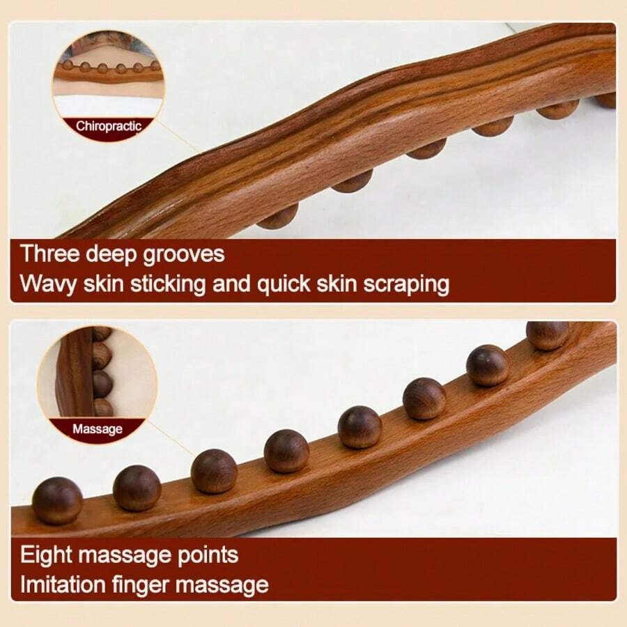 Rolling Pin Universal Back Needle Massage Tendons Beech Wood Scraping ...
