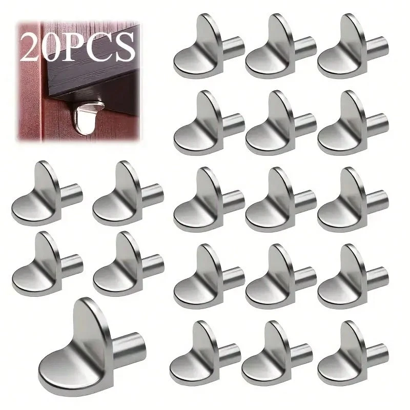 20pcs Durable Metal Shelf Pins - Easy Install Cabinet Shelf Supports ...